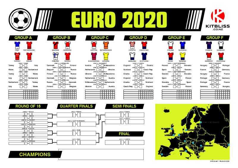 Kitbliss - Features - Euro 2020 Wallchart